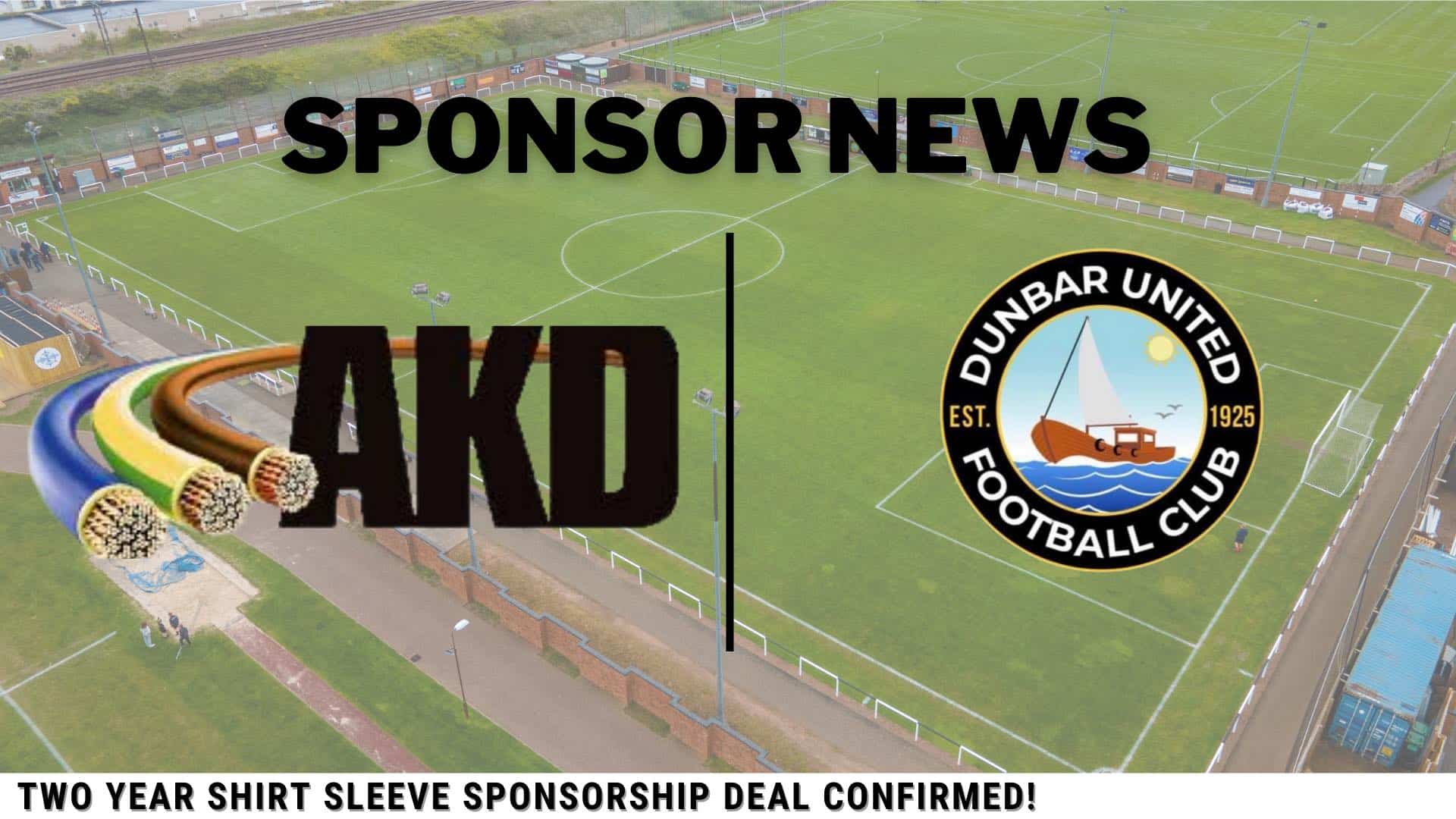 AKD confirmed as sleeve sponsor - Dunbar United F.C. Dunbar United F.C.