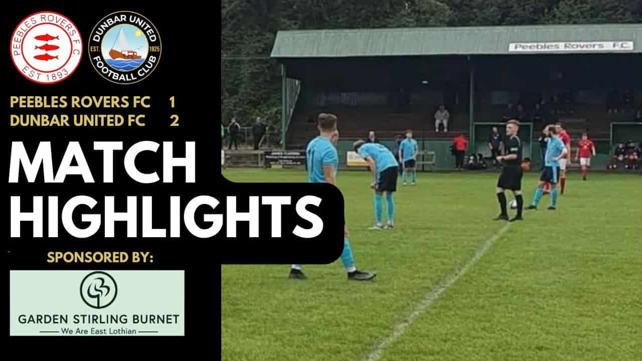 Peebles Rovers vs Dunbar United (16/09/23) - Dunbar United F.C.