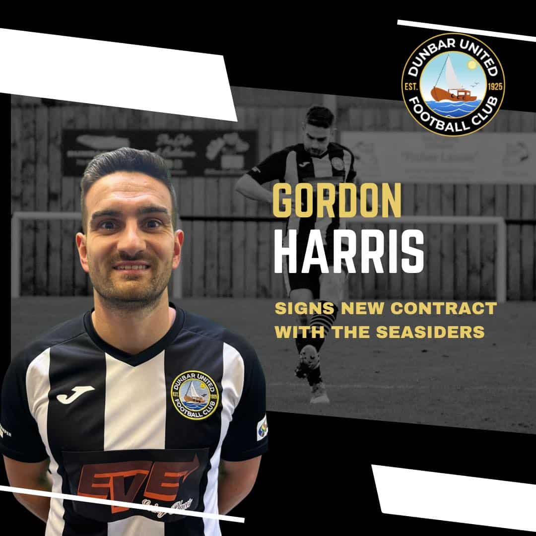 Gordon Harris signs new contract extension - Dunbar United F.C. Dunbar ...